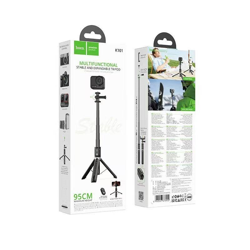 Hoco K101 Prestigio multifunctional tripod black | extra.md