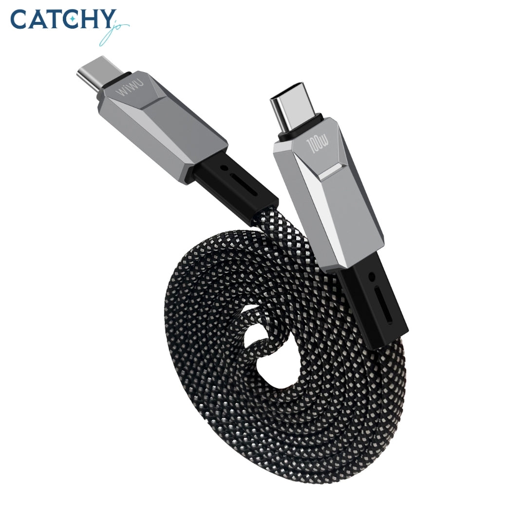 Wiwu 100W Cyberlink Series Magnetic Nylon Braided Cable Wi-C078 C-C 1M ...